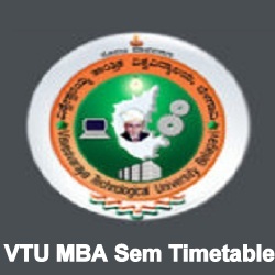 VTU MBA 2nd 4th Sem Time Table 2023~Download Here