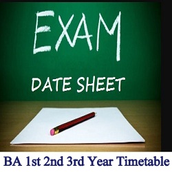 BA 1st 2nd 3rd Year Timetable 2020~University UG/Degree Arts Part 1 2 3 ...