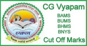 CG BAMS BHMS BUMS BNYS Cut Off 2025 ~Passing/Qualifying Marks