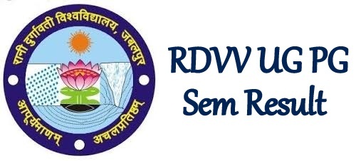 Rani Durgavati Univ (RDVV) UG/PG 2nd 4th 6th Sem Apr/May Results 2019