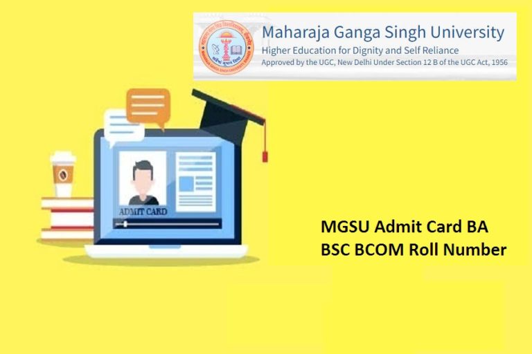 MGSU Admit Card 2025 BA BSC BCOM 1st 2nd 3rd Year Roll Number @ www ...
