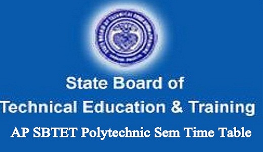 AP SBTET Time Table 2021 ~C16/C14/C09/Er-91 2/4/6 Sem Exam Dates