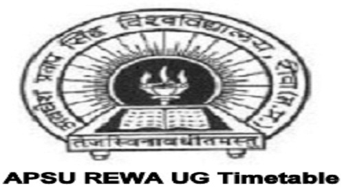 APSU Rewa Time Table 2021 BA BSC BCOM 2nd 4th 6th Sem Exam Date