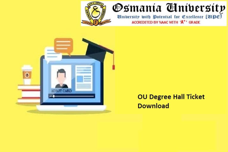 OU Degree Hall Ticket 2024 ~www.osmania.ac.in 1st 3rd 5th Semester Roll ...