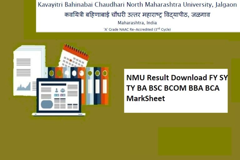 NMU Result 2024 ~FY SY TY BA BSC BCOM BBA BCA MarkSheet